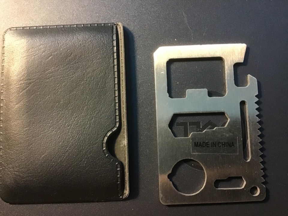 Stainless Steel Credit Card Tool 11 in 1 Multi Pocket Survival Camping ...