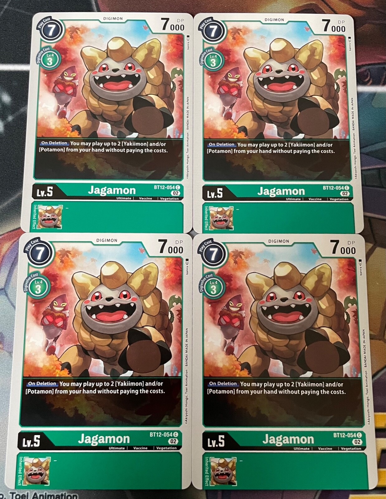 x4 Jagamon BT12-054 C Playset Digimon TCG Across Time | eBay