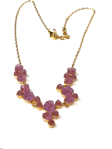 MICHAEL VINCENT MICHAUD ROCK STYLE STATEMENT NECKLACE LAVENDER 4131 | eBay