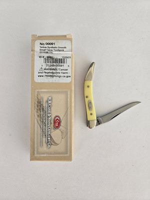 Small Texas Toothpick Yellow Smooth Handles New In Box CS | eBay