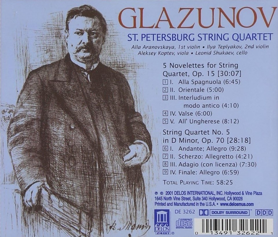 Glazunov 5 Novelettes, Quartet No.5 (St, Petersburg String Quar (CD ...