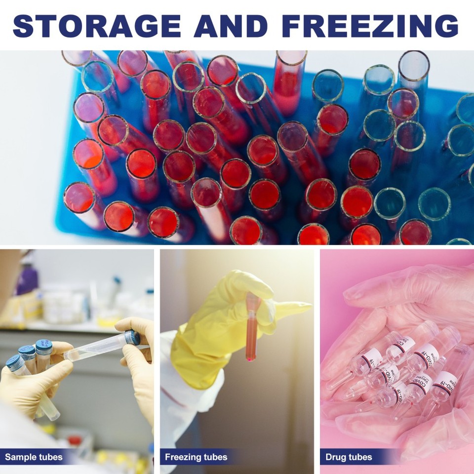 Vial Freezer Box Storage with Compartments Travel Simple Freezing Tube ...