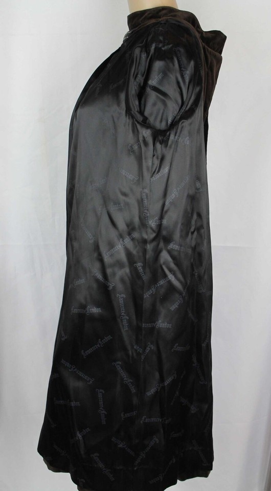 60s Vintage Lawrence of London Coat Brown Velvet Rhinestone Buttons Mod ...