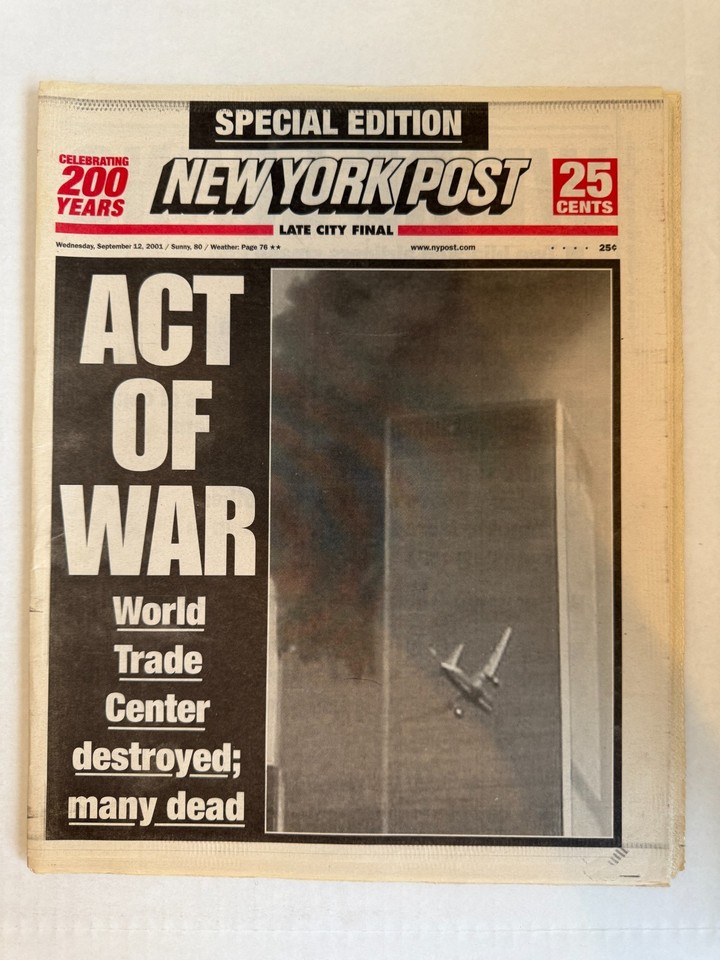 9/11 September 11, 2001 Newspaper & Magazine Collection + 2 American ...