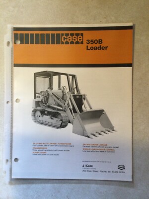 Case 350B Loader Sales Brochure 1980 Specifications 4 PAGES EBAY33 | eBay