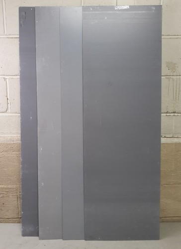 4 Pack 16" W x 48" L x 1/4" Gray Plastic Sheet 7,200 psi Opaque Scuffs ...