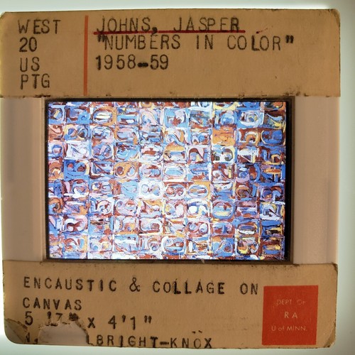 Jasper Johns "Numbers in Color" 1958-59 Art 35mm Glass Slide | eBay