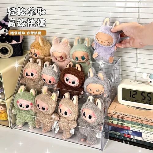 Large 3 Layers Capacity Display Shelf For Labubu Dolls Handmade Blind ...
