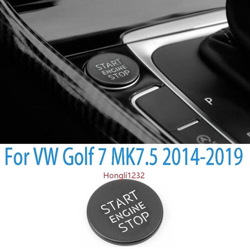 For VW Golf 7 MK7.5 2014-2019 Black Aluminum Start Button Ignition ...