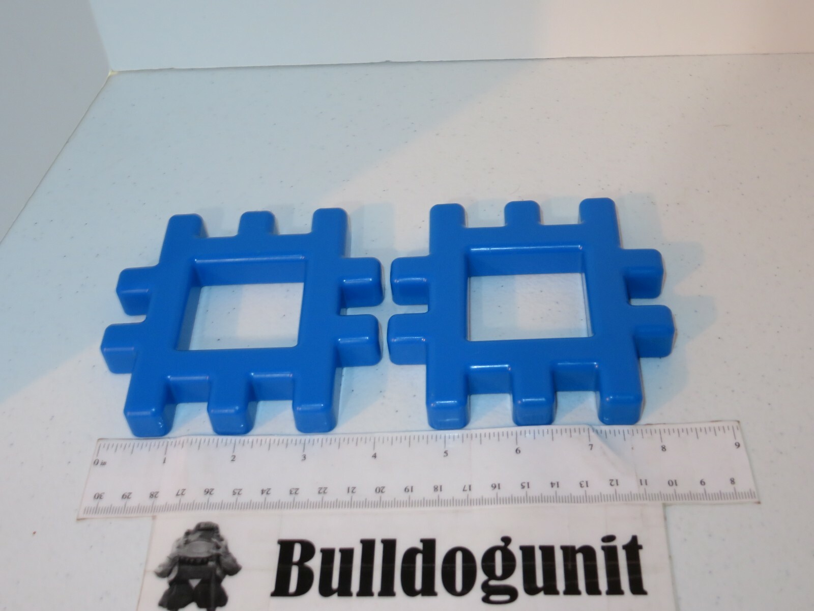 Vintage Little Tikes Wee Waffles Lot 2 Blue 1-Hole Building Blocks ...