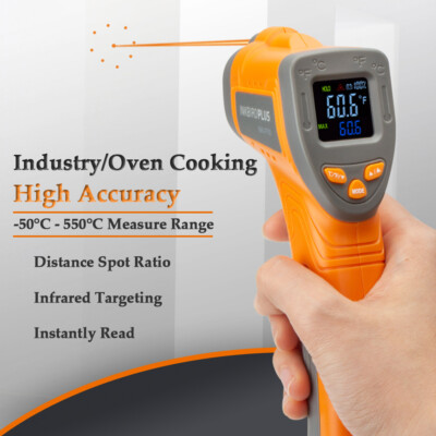 Digital Laser Infrared Thermometer Gun Grill Temperature Oven Cooking ...