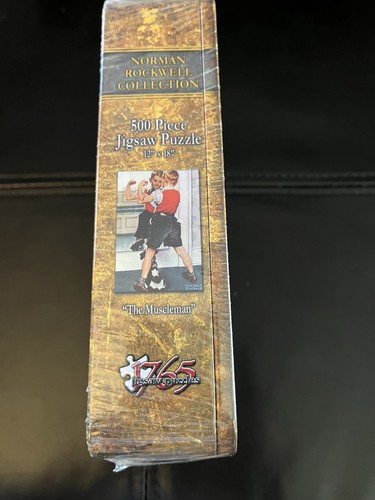 500 PC Jigsaw Puzzle Norman Rockwell "The Muscle Man" Tin Container ...