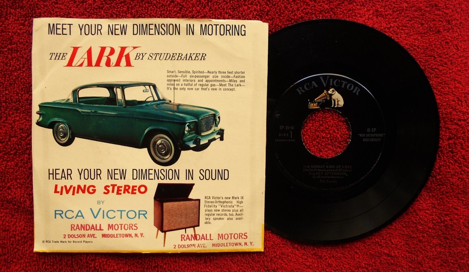 PAT SUZUKI 4 SONG EP AND PICTURE SLEEVE WITH AD FOR STUDEBAKER LARK ...