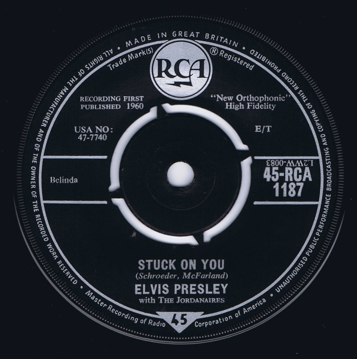 ELVIS PRESLEY 1960 UK 7" 45 - STUCK ON YOU | eBay UK