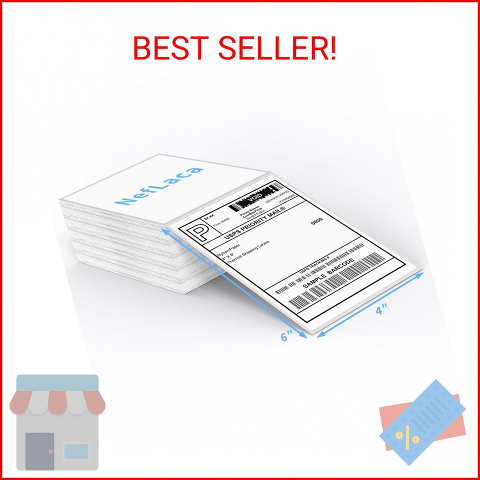 Direct Thermal Label-Shipping Label 4x6-NefLaca Thermal Printer Sticker ...