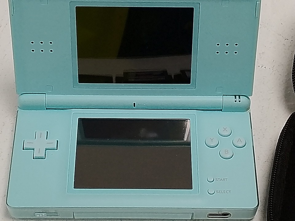 Nintendo DS Lite Bundle Aqua Blue Console with Case and 2 Puzzle Games ...