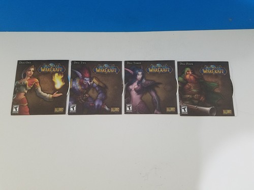 Used World of Warcraft PC MAC cd-rom - 2004 x4 Disc COMPLETE EXCELLENT ...