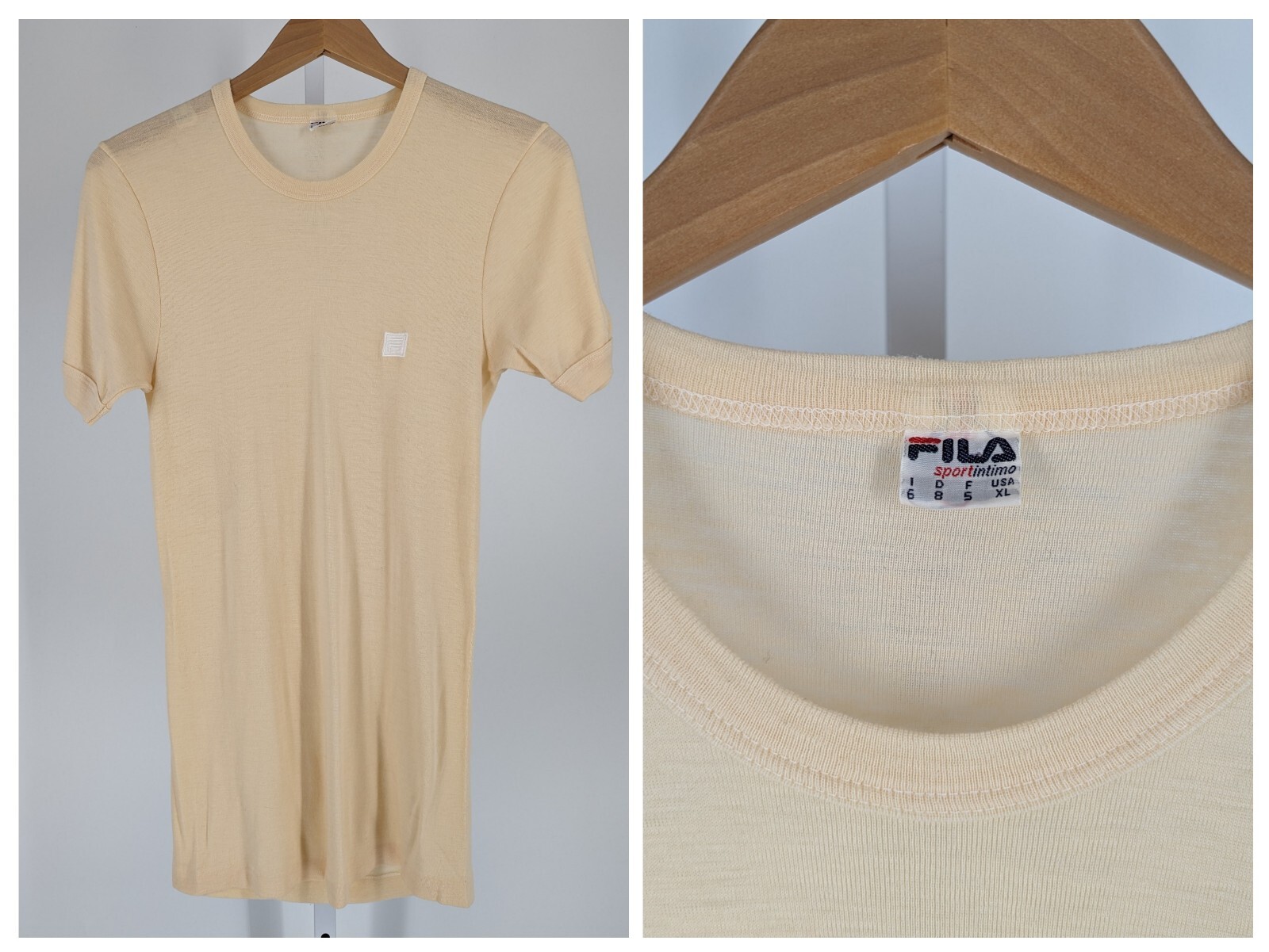 Fila Vintage 70s 80s Wool Nylon Italian Knit Logo T S… - Gem