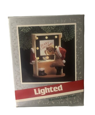 Hallmark Keepsake Magic Ornament Backstage Bear 1989 Lighted NOS ...