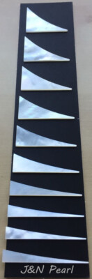 Mother of Pearl Shark Fin Inlay Set for Jackson Style Guitars,10pcs/set ...