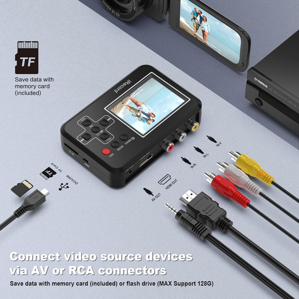 DIGITNOW! Video Capture Vhs to Digital Converter Records Video Tapes to ...