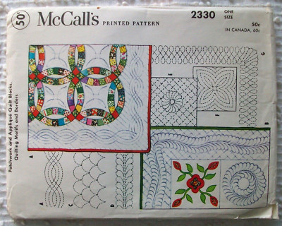 MCCALLS Vintage 50s Patchwork Applique Quilt Blocks Pattern 2330 Motifs ...