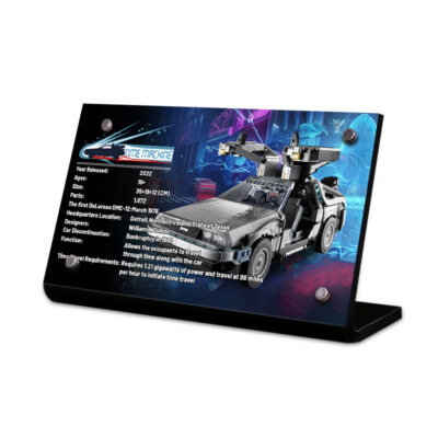 Display Plaque stand for LEGO 10300 Time Machine, MP202 | eBay