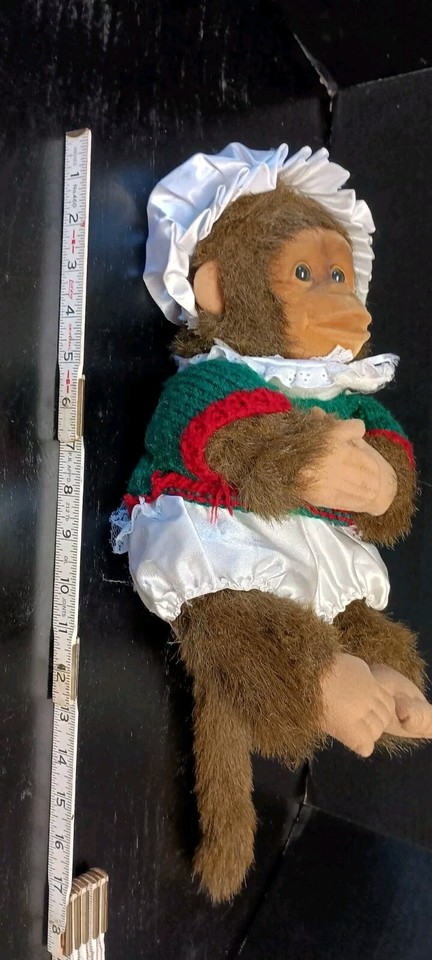 Vintage Lot Of 2 Hosung Monkey Boy & Girl Full Body Plush Hand Puppets ...
