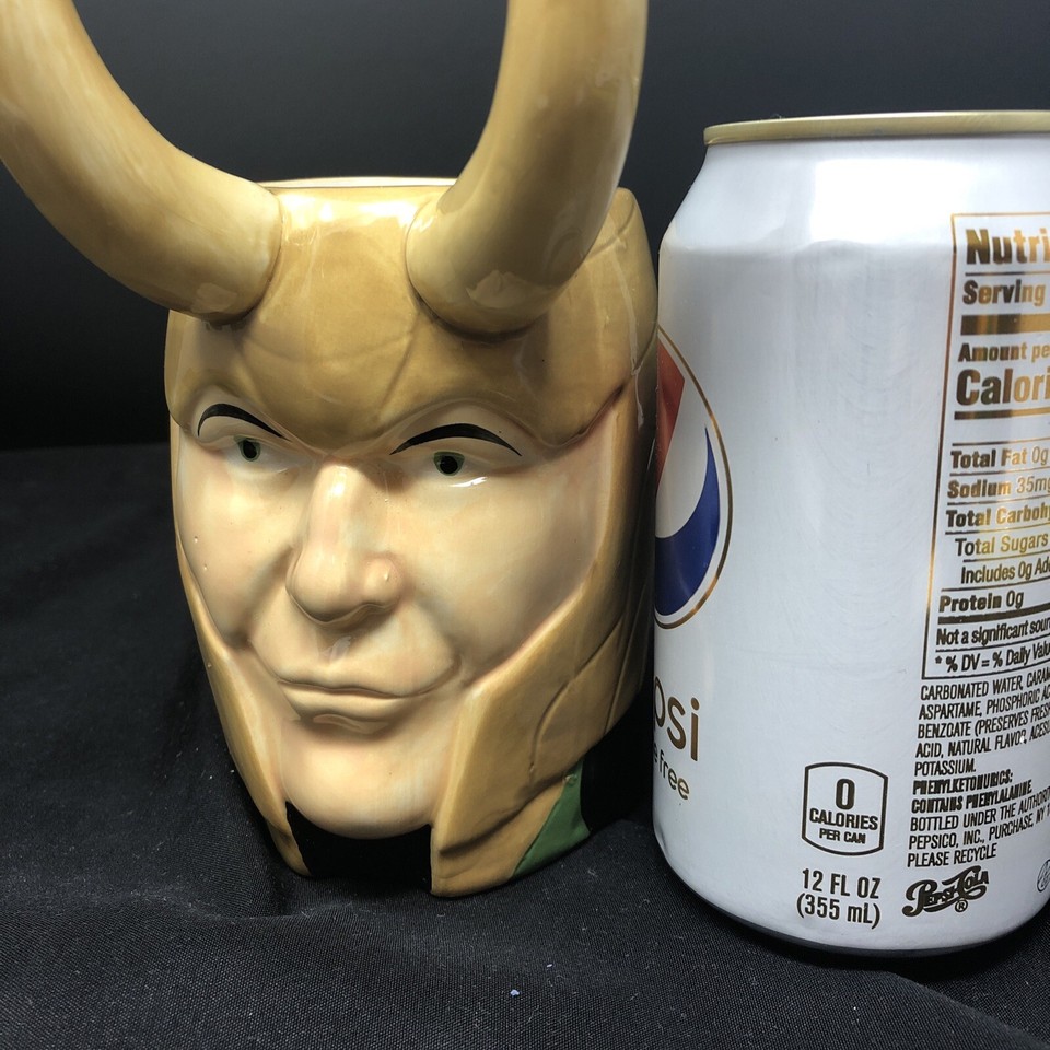 Thor - Loki Head 16oz Coffee Cup Molded Mug Avengers Marvel comic Thor ...