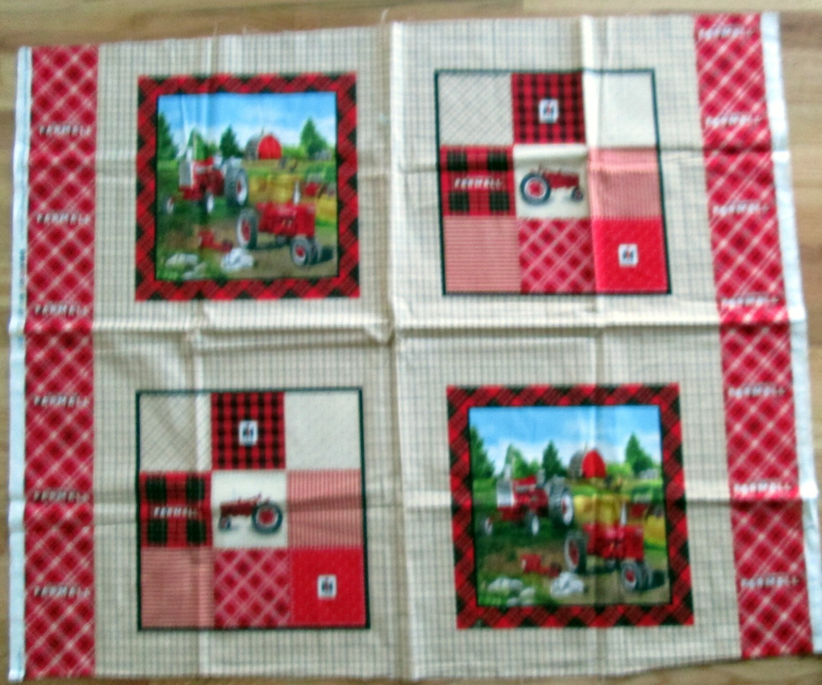 1 Great 2017 "Farmall" Quilting Sewing Crafting Home Decor Fabric Panel ...