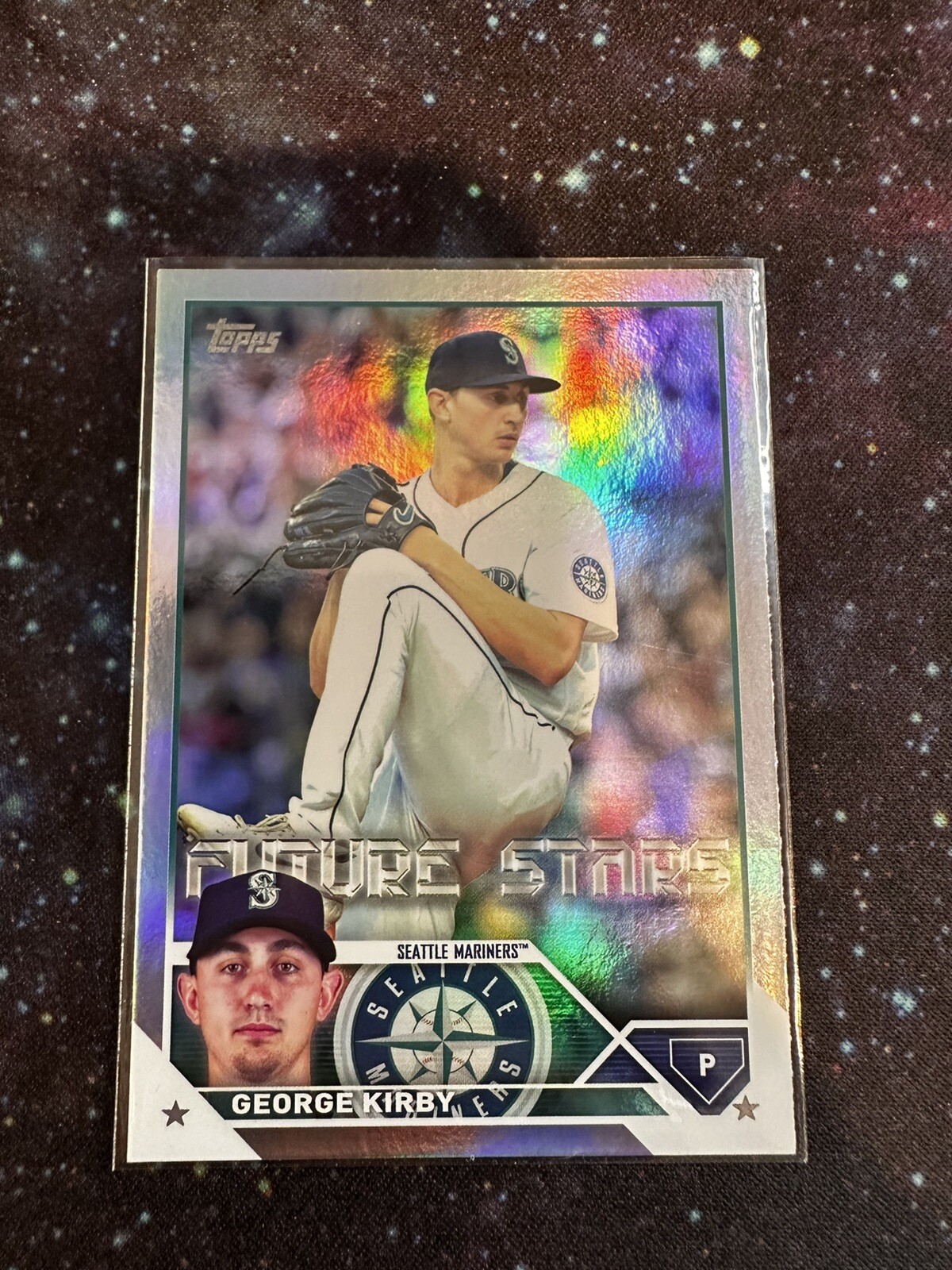 2023 Topps Series 1 George Kirby Rainbow Foil Future Stars #195 ...