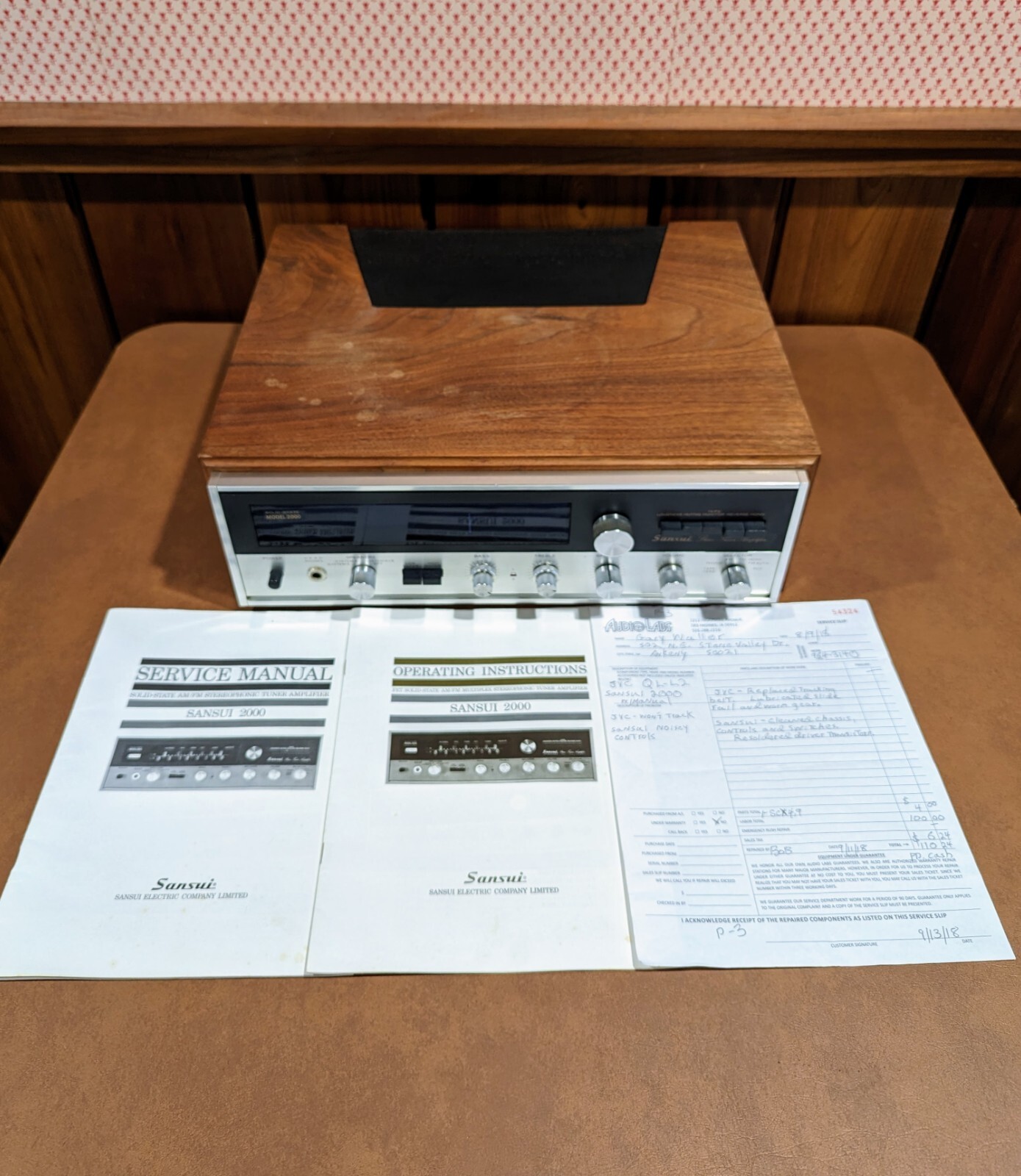 Sansui 2000 Stereo Tuner Amplifier / Receiver w/ Orig Manual Paperwork ...