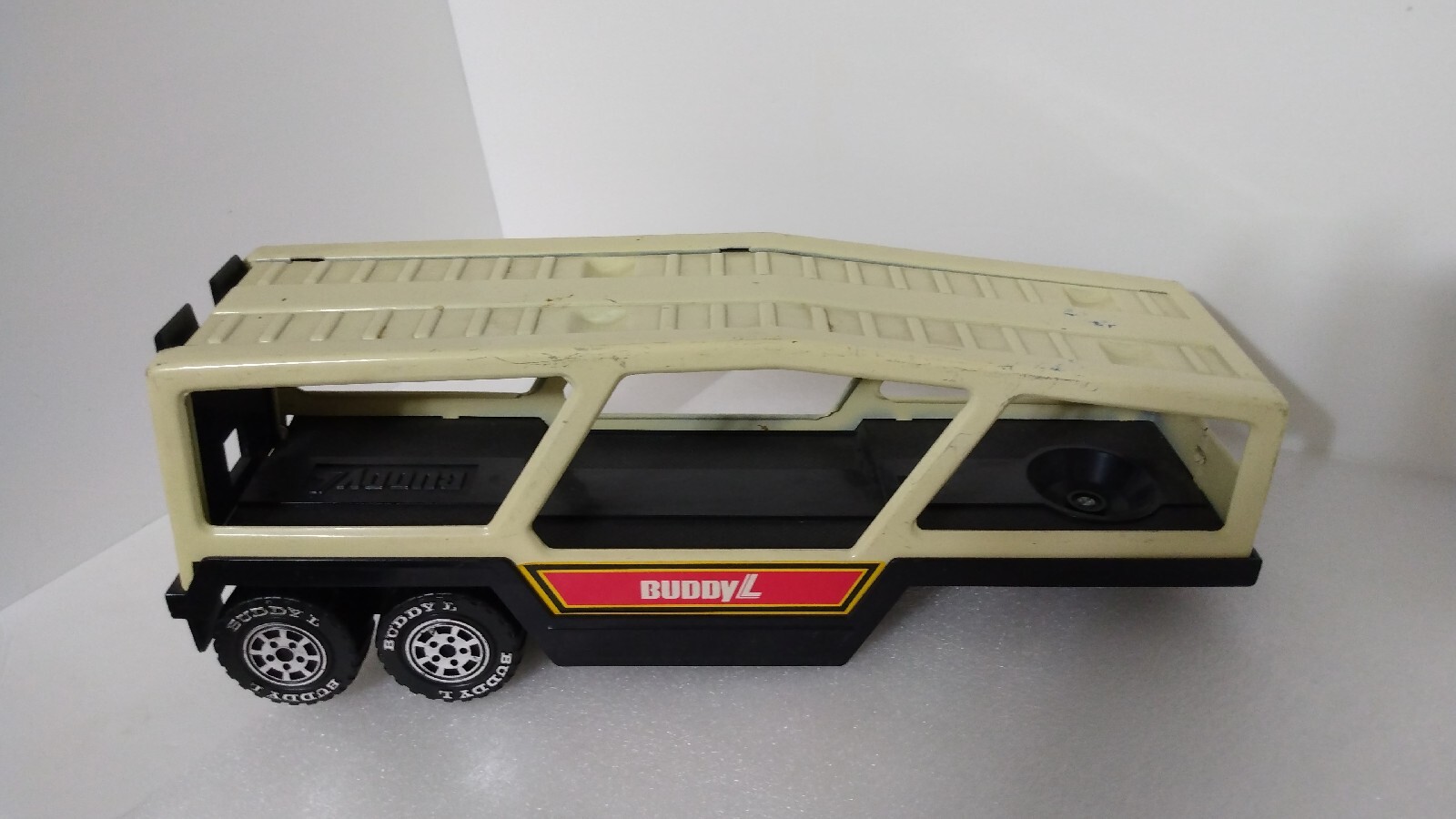 Vtg Buddy L Pressed Steel Plastic Car Carrier Hauler Transporter Japan ...