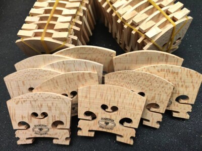 50pcs AAA Violin Bridge 4/4, 3/4, 1/2, 1/4, 1/8 Aged Maple wood Fiddle ...