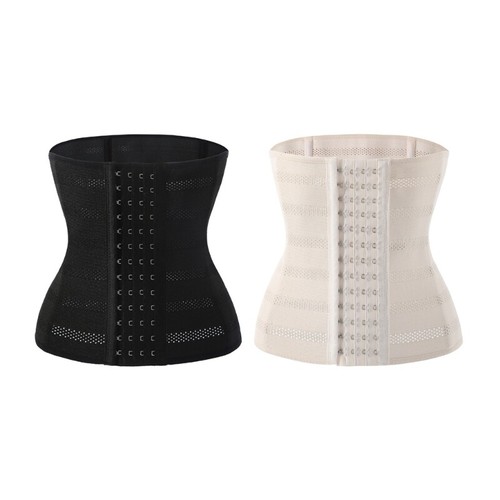 Women Mesh Waist Trainer Hooks Tummy-Control Body Shaper Corsets with ...