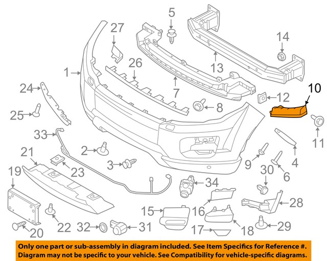 Land Rover OEM 12-14 Range Rover Evoque Front Bumper-side Bracket Left ...