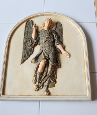 Hand Painted Wall Sculpture Of Archangel St Gabriel | eBay