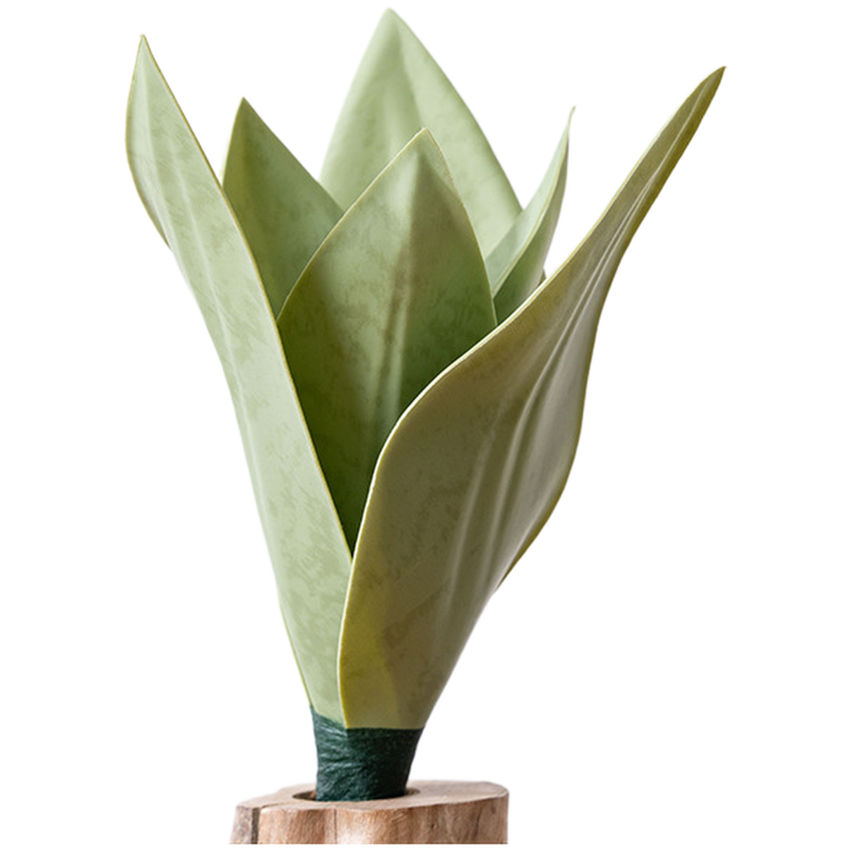 PVC Artificial Snake Plant 19cm Faux Green Leaves for Wedding Aisle and ...