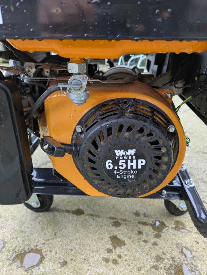Wolf Petrol Generator, Pull Start Recoil Starter, On Casters. | eBay UK