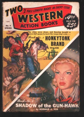 PULP: 2 Western-Action Stories #4 Spring 1951-Allen Anderson spicy GGA ...