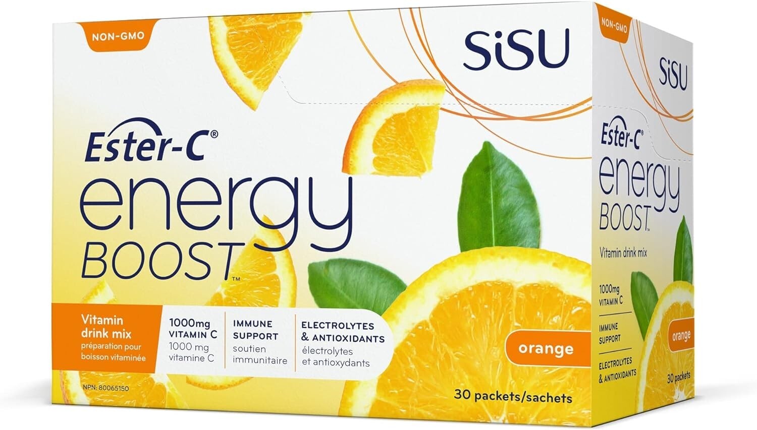 Sisu Ester-C Energy Boost Vitamin C Drink Mix Orange Flavor 30 Packets ...