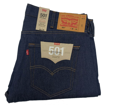 Levis 501 Shrink To Fit Button Fly Jeans Straight Leg Color Blue Rigid ...