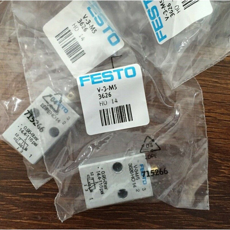 New Festo V-3-M5 3626 Stem actuated valve | eBay