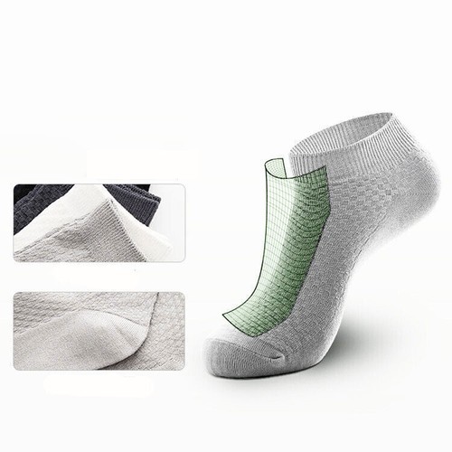 5 Pairs/Lot Men Bamboo Fiber Sock Business Breathable Casual Dress Sock ...