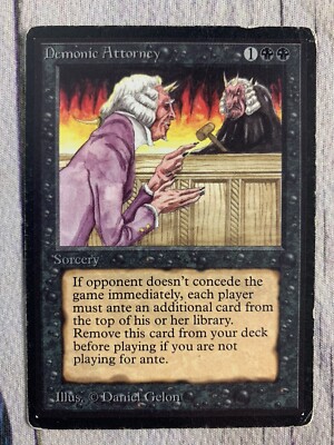 MTG Beta Demonic Attorney Reserved List | eBay