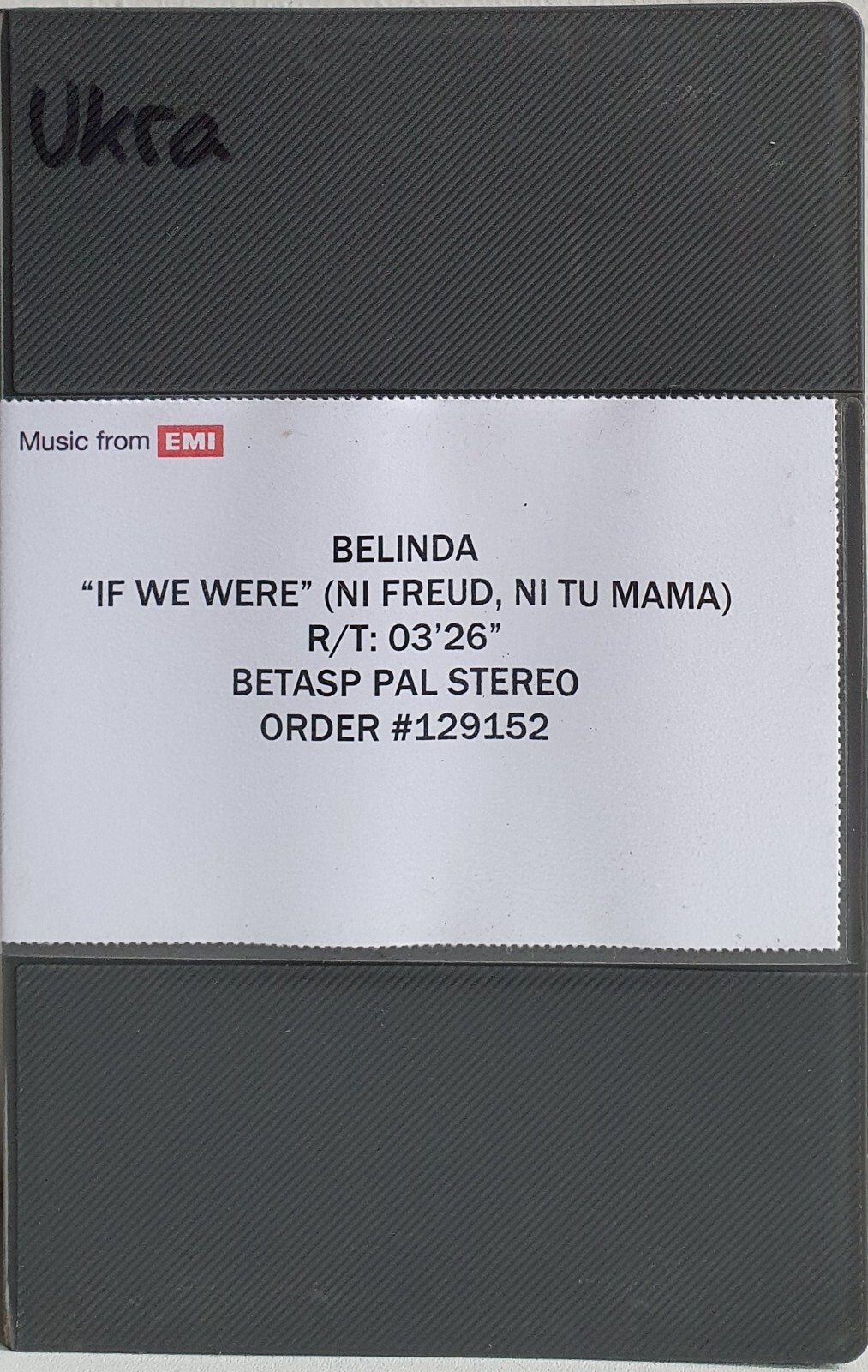 BELINDA - IF WE WERE (NI FREUD, NI TU MAMA) (PROMO, Betacam SP, PAL ...