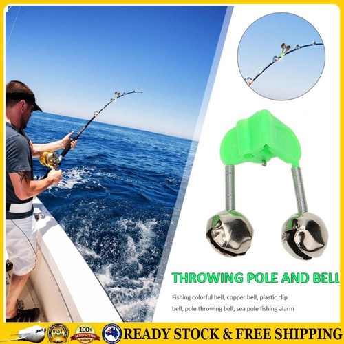 10pcs Silver Tone Fishing Rod Alarm Dual Alert Bells Carp Fishing ...
