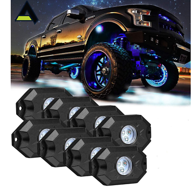 8 Tube RGB Neon LED Rock Light APP Truck Underglow for Dodge Ram 1500 ...