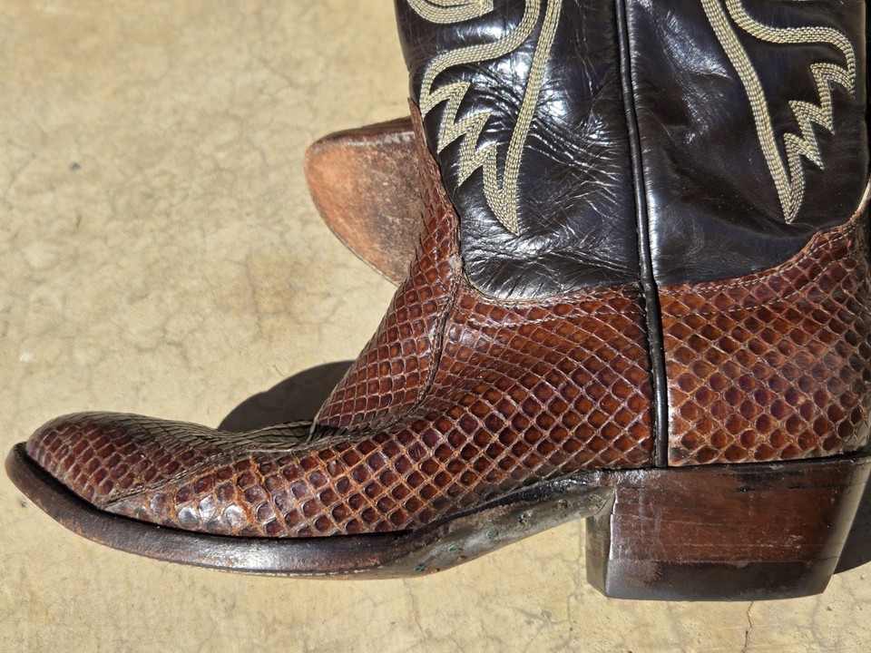 Tony Lama Style 8116 Exotic Brown Snakeskin Western Boots | eBay