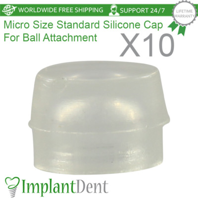 10x Dental Micro Size Standard Silicone Caps For Ball Attachment 1100g ...